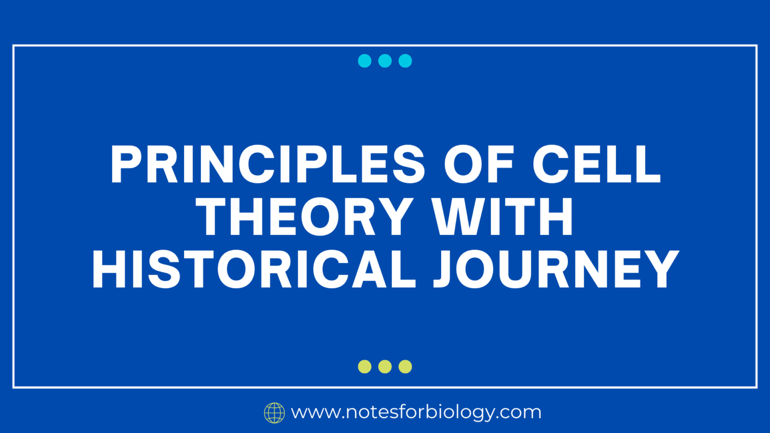 3 Principles of Cell Theory with Historical Journey