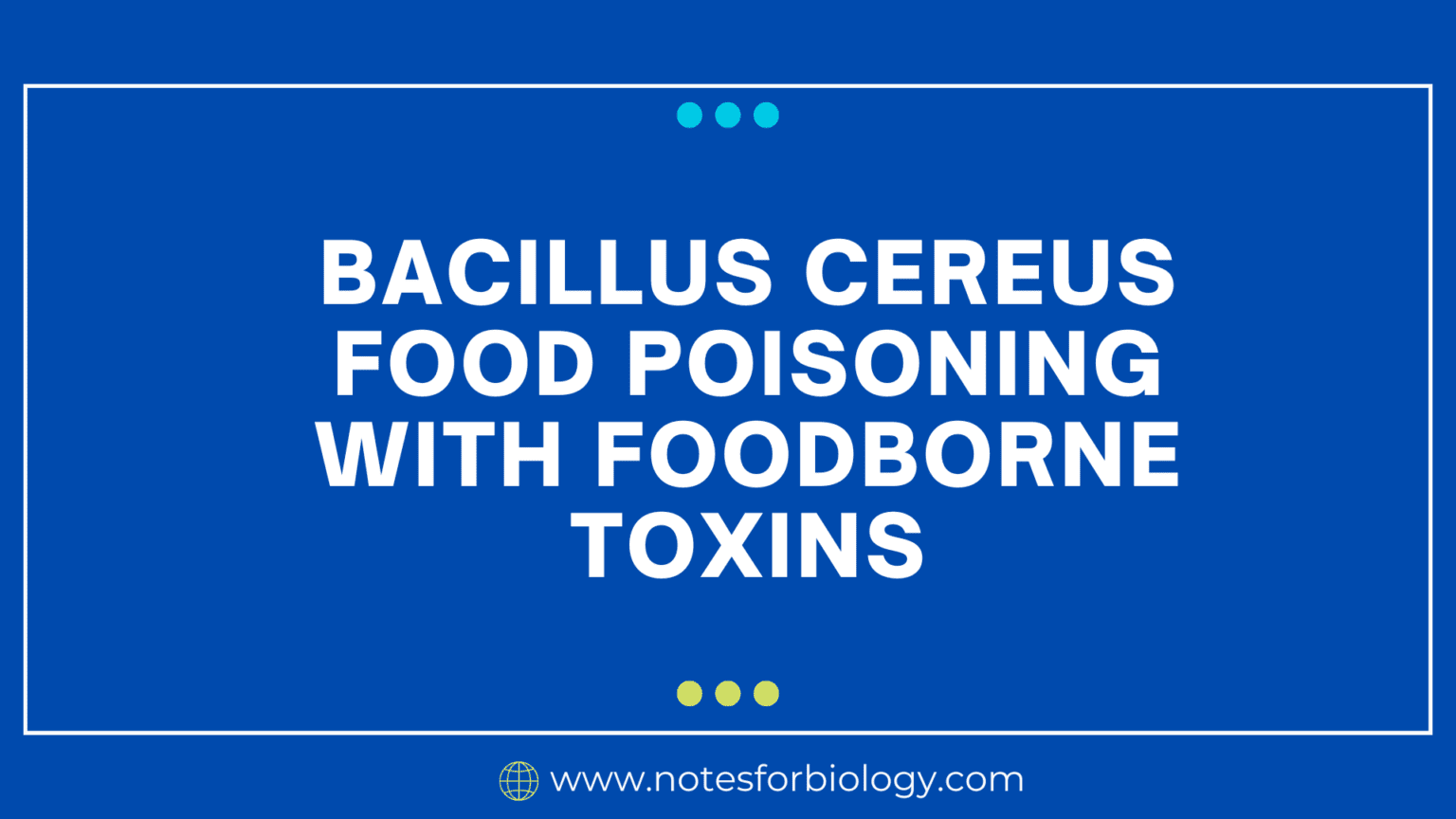 Bacillus cereus food poisoning with foodborne toxins - Best Biology ...