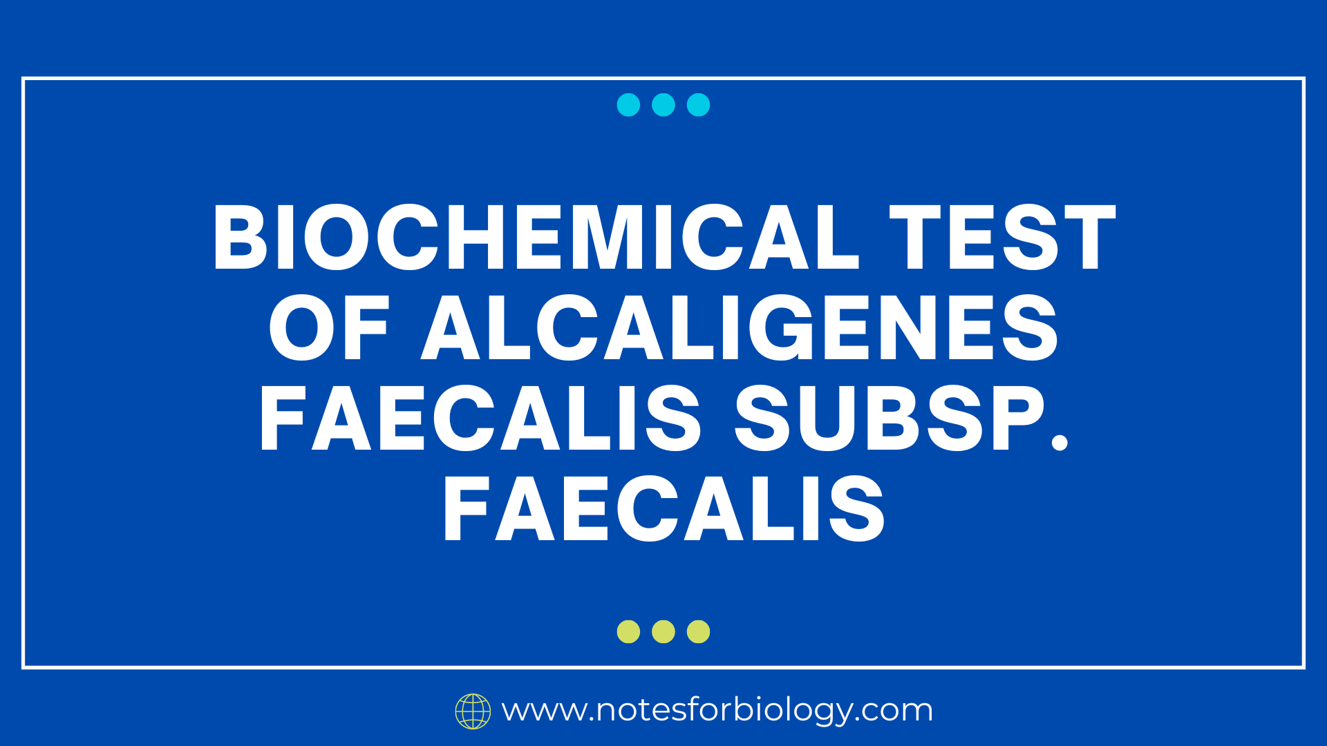 Alcaligenes faecalis- An overview