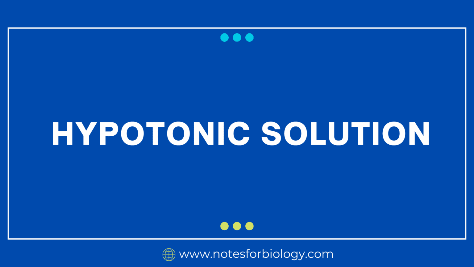 Hypotonic Solution