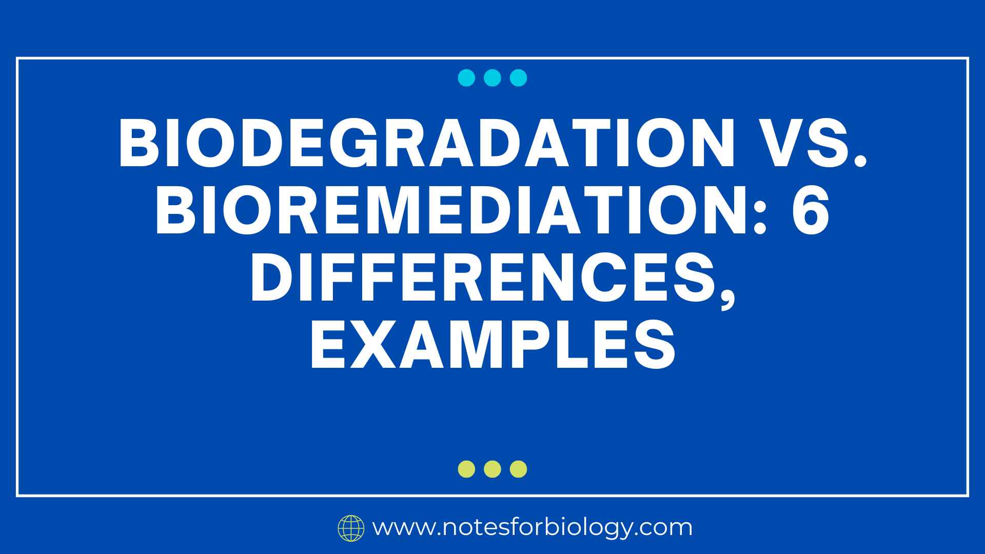 Biodegradation vs. Bioremediation: 6 Differences, Examples