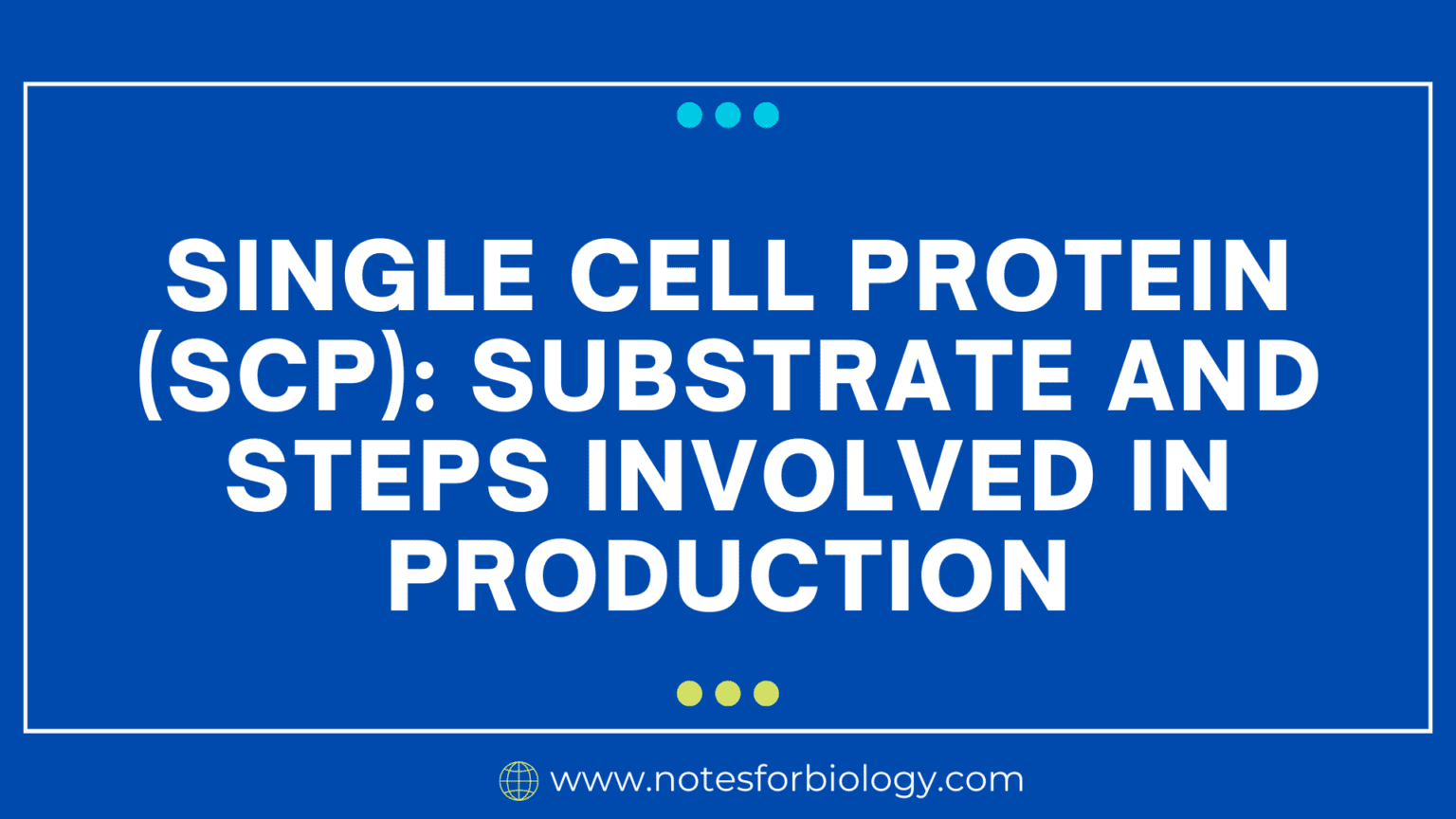 Single cell protein (SCP): Substrate and steps involved Single cell protein (SCP): Substrate and steps involved