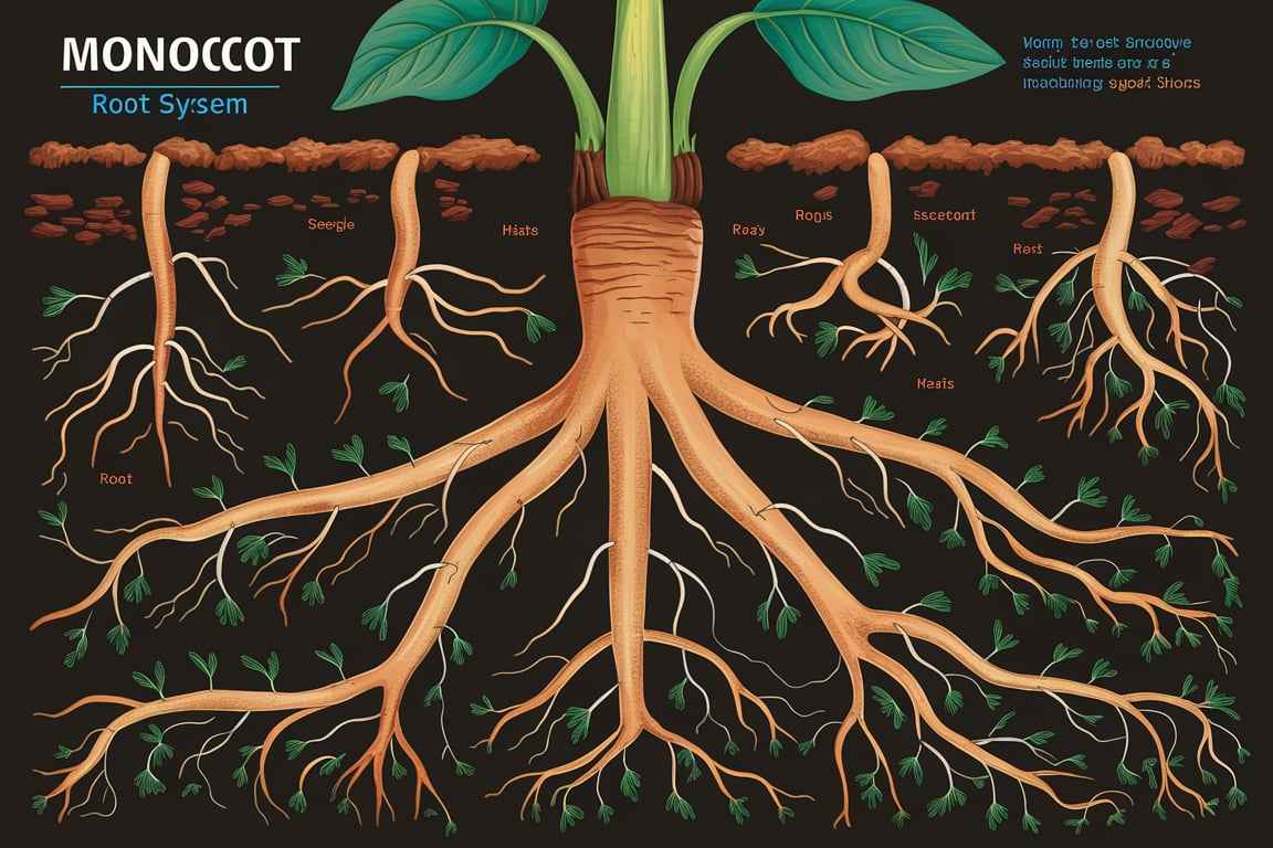 Monocot root of Internal structure