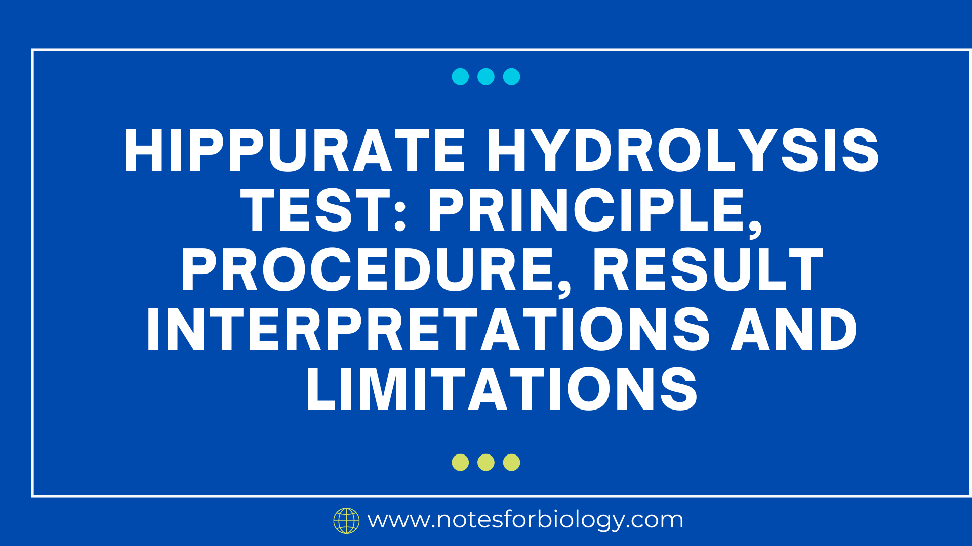 Hippurate hydrolysis test: Principle, Procedure, Result