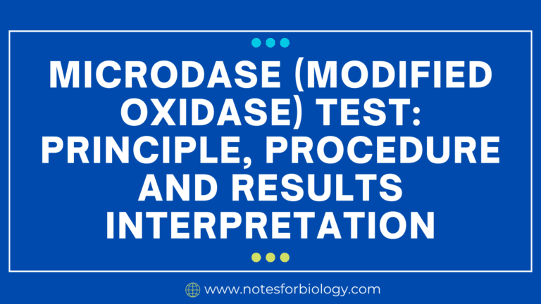 Microdase (Modified Oxidase) test: Principle, Procedure...