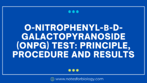 O-Nitrophenyl-β-D-Galactopyranoside (ONPG) test: Principle,