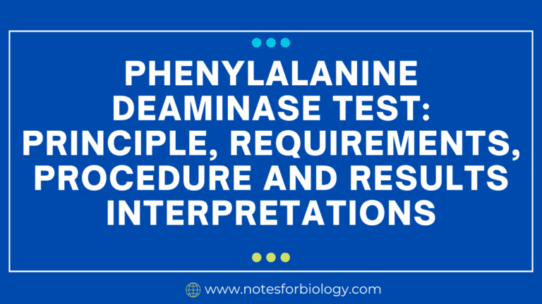 Phenylalanine deaminase test: Principle, Requirements,...