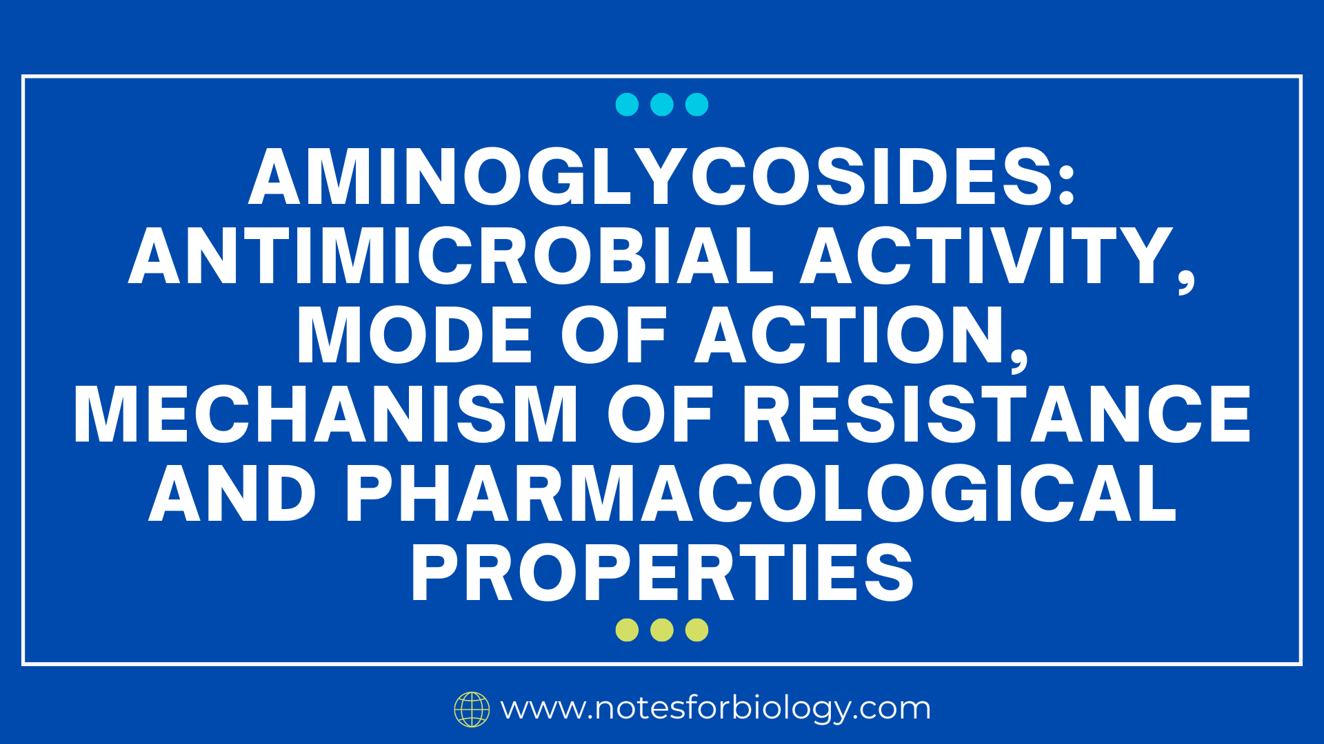 Aminoglycosides: antimicrobial activity, mode of action, mechanism of ...