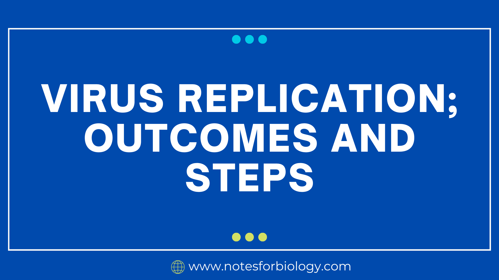 Virus replication; Outcomes and steps - Best Biology Notes, Reference ...