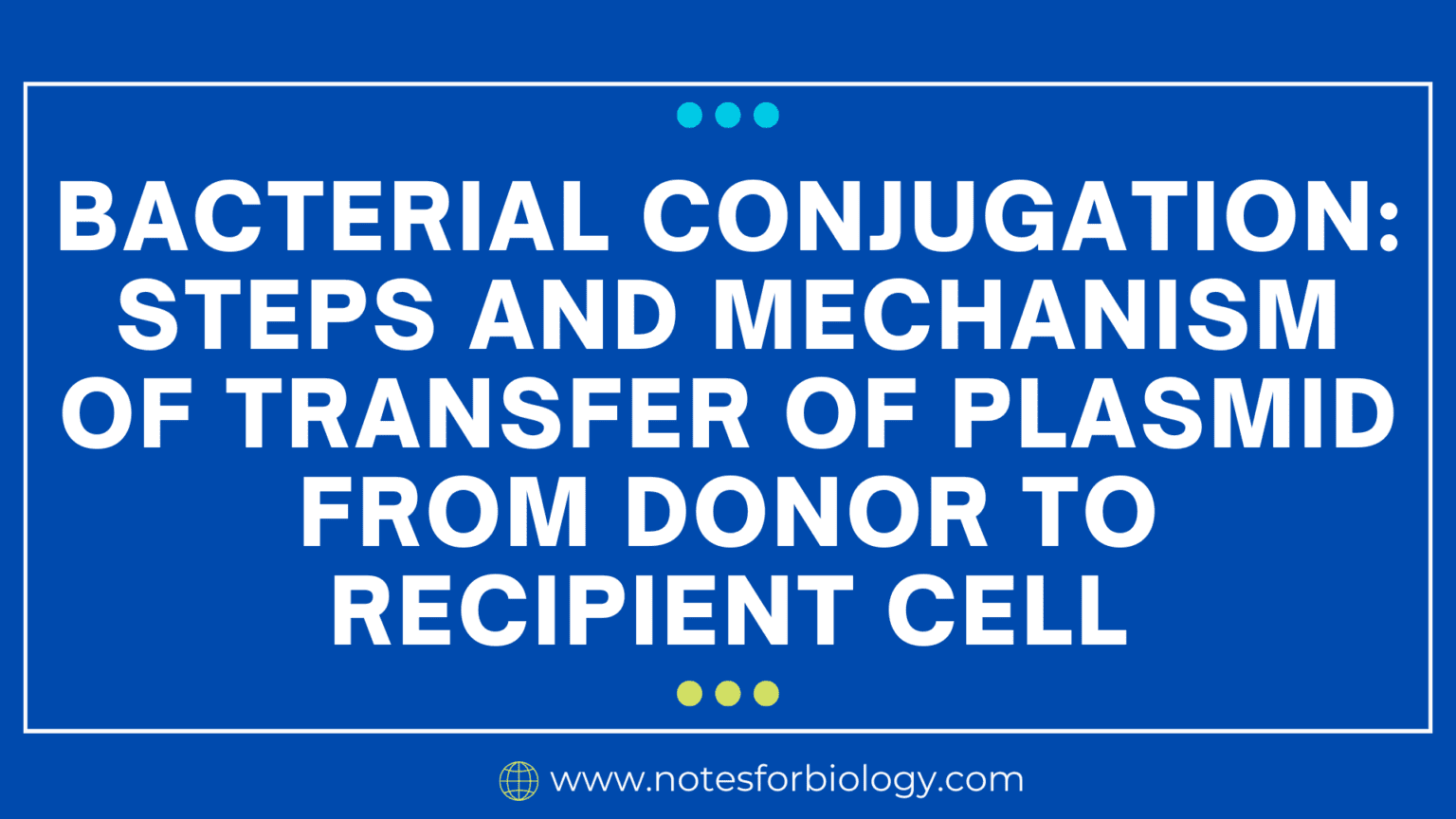 Bacterial Conjugation: steps and mechanism of transfer of...