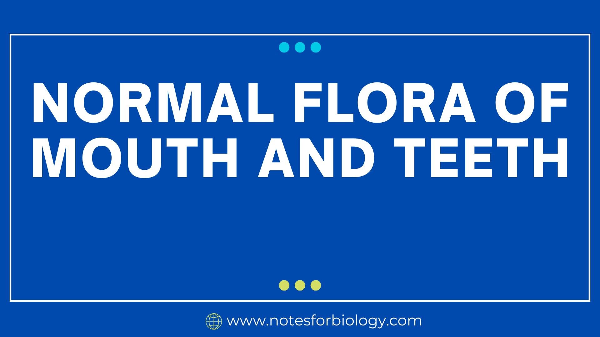 Normal flora of mouth and teeth - Best Biology Notes,...