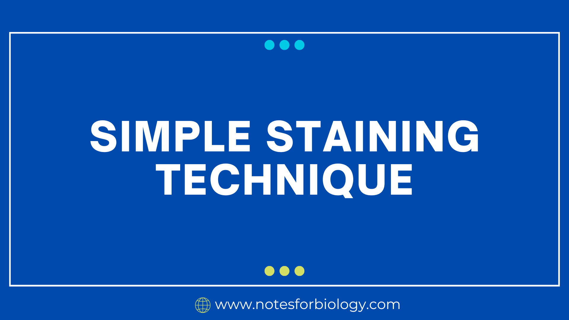 Simple staining technique - Best Biology Notes