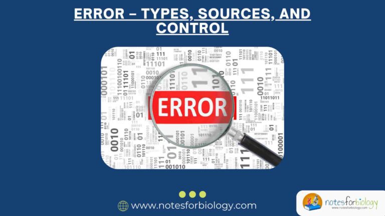 Error Types Sources And Control Best Biology Notes